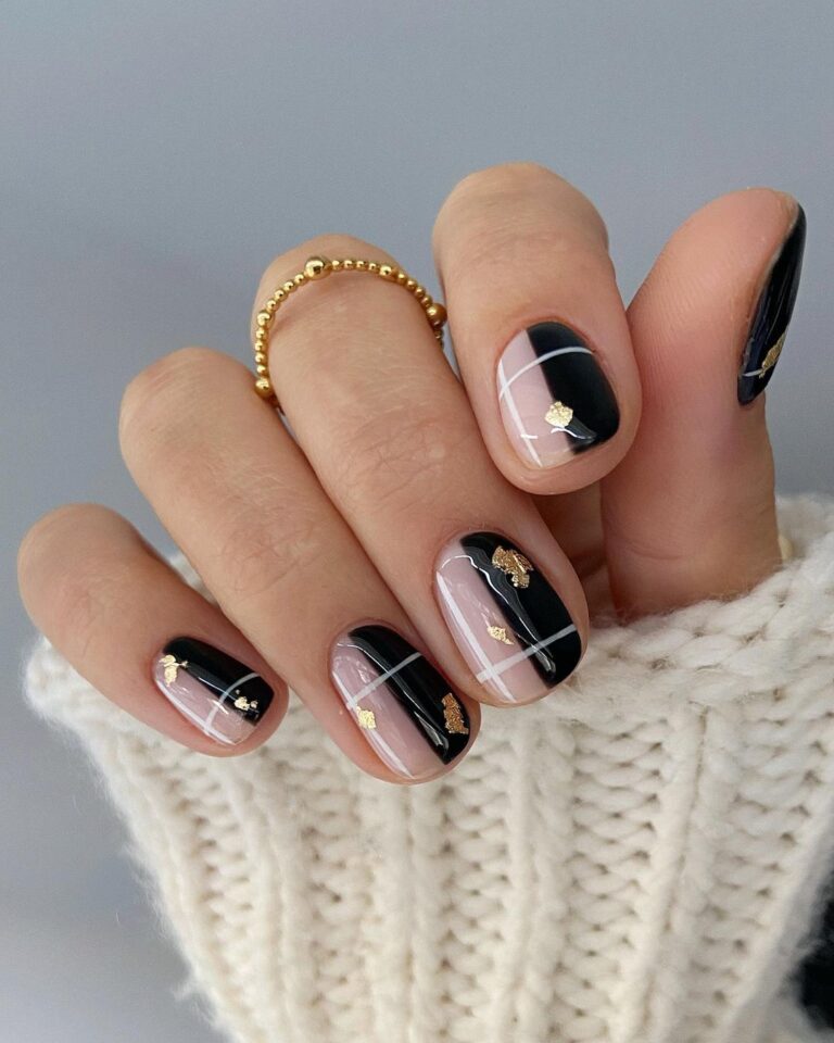 UNGHIE NERE E ROSA | Le idee nail art eleganti e trendy